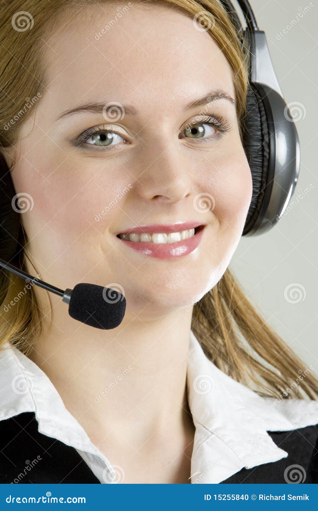 Operator s portrait stock photo. Image of headpiece, adults - 15255840