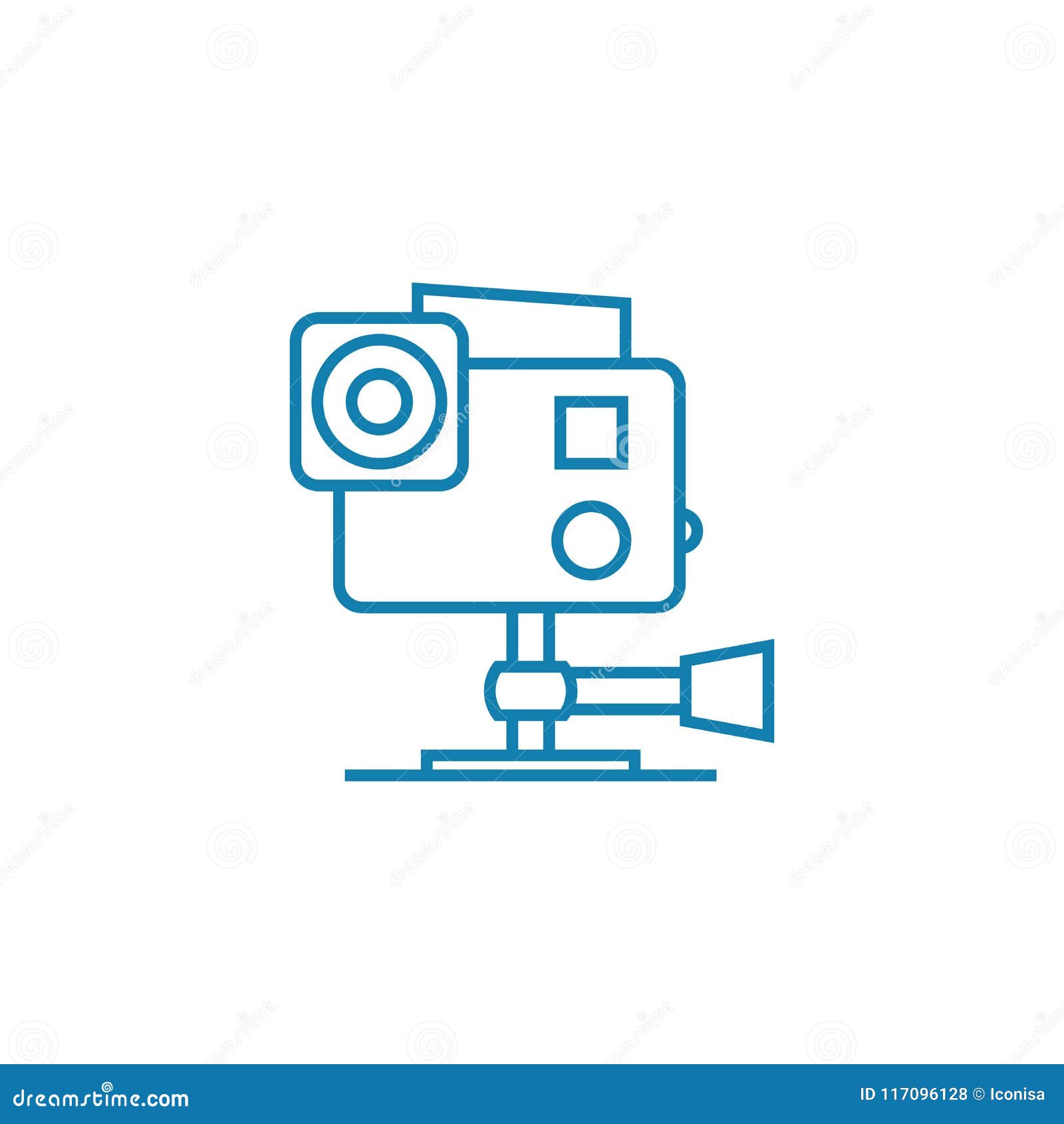 Operator`s Work Linear Icon Concept. Operator`s Work Line Vector Sign ...