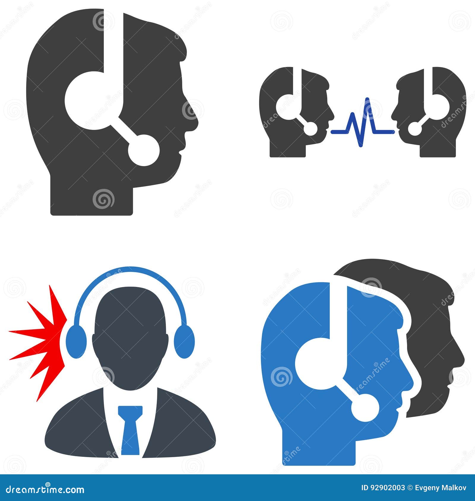 Operator Signal Flat Icons stock vector. Illustration of operator ...
