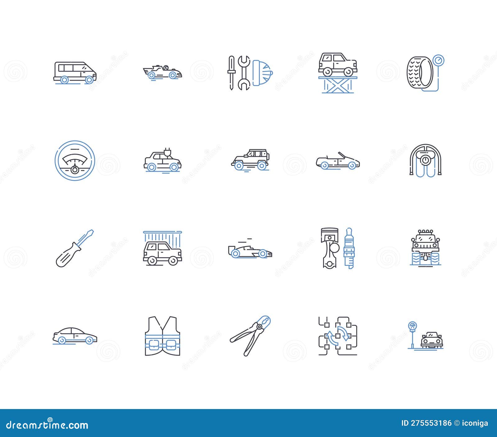 Operator Station Line Icons Collection Control Console Automation