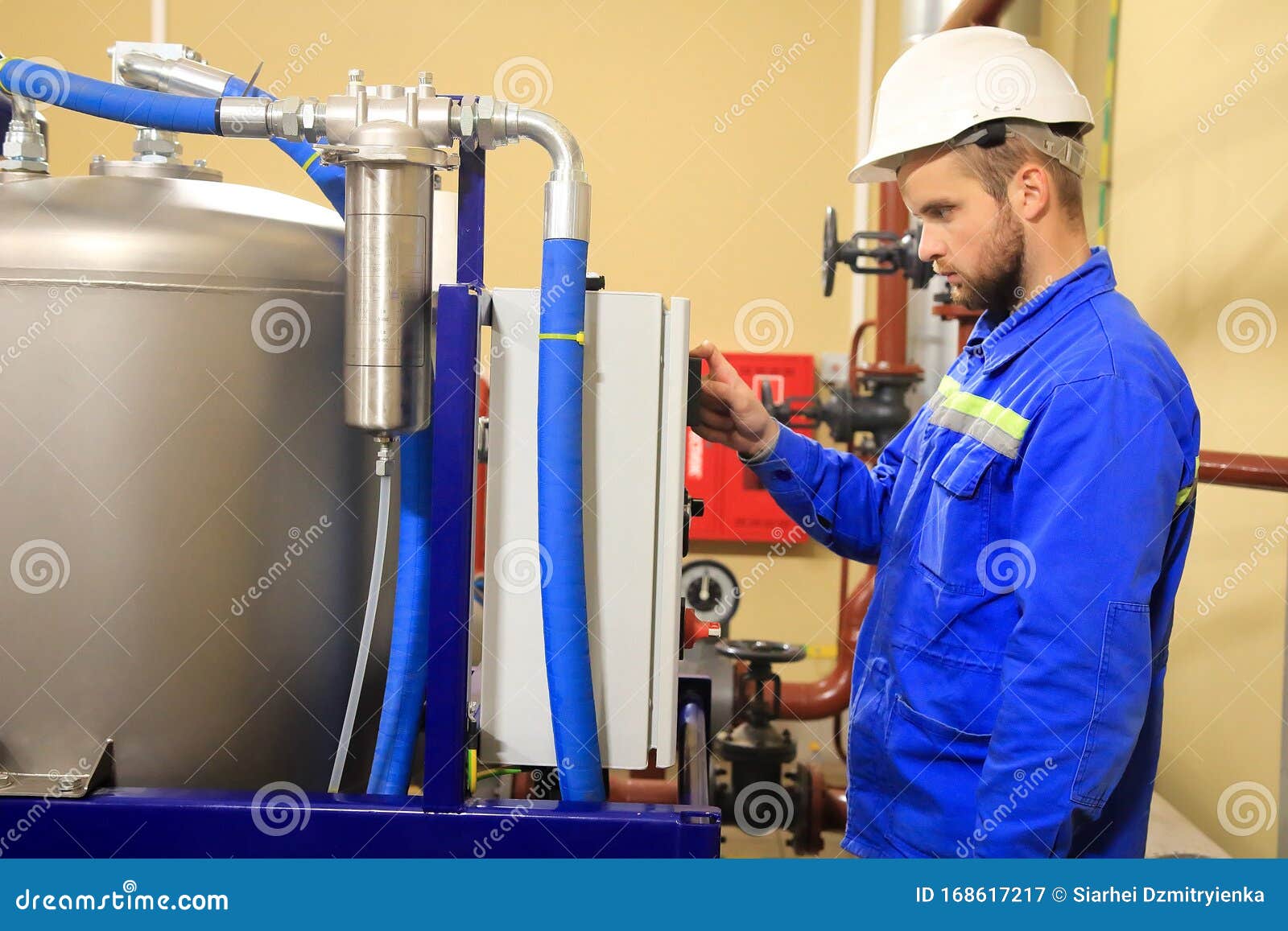 Operator of Substation Controls Parameters Electrical Equipment Stock ...