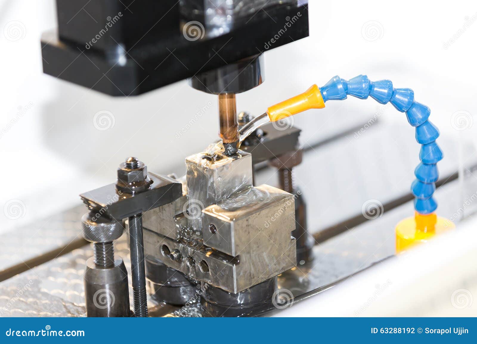 Operator Use EDM Electrod To Make Precision Mold and Die Stock Photo ...