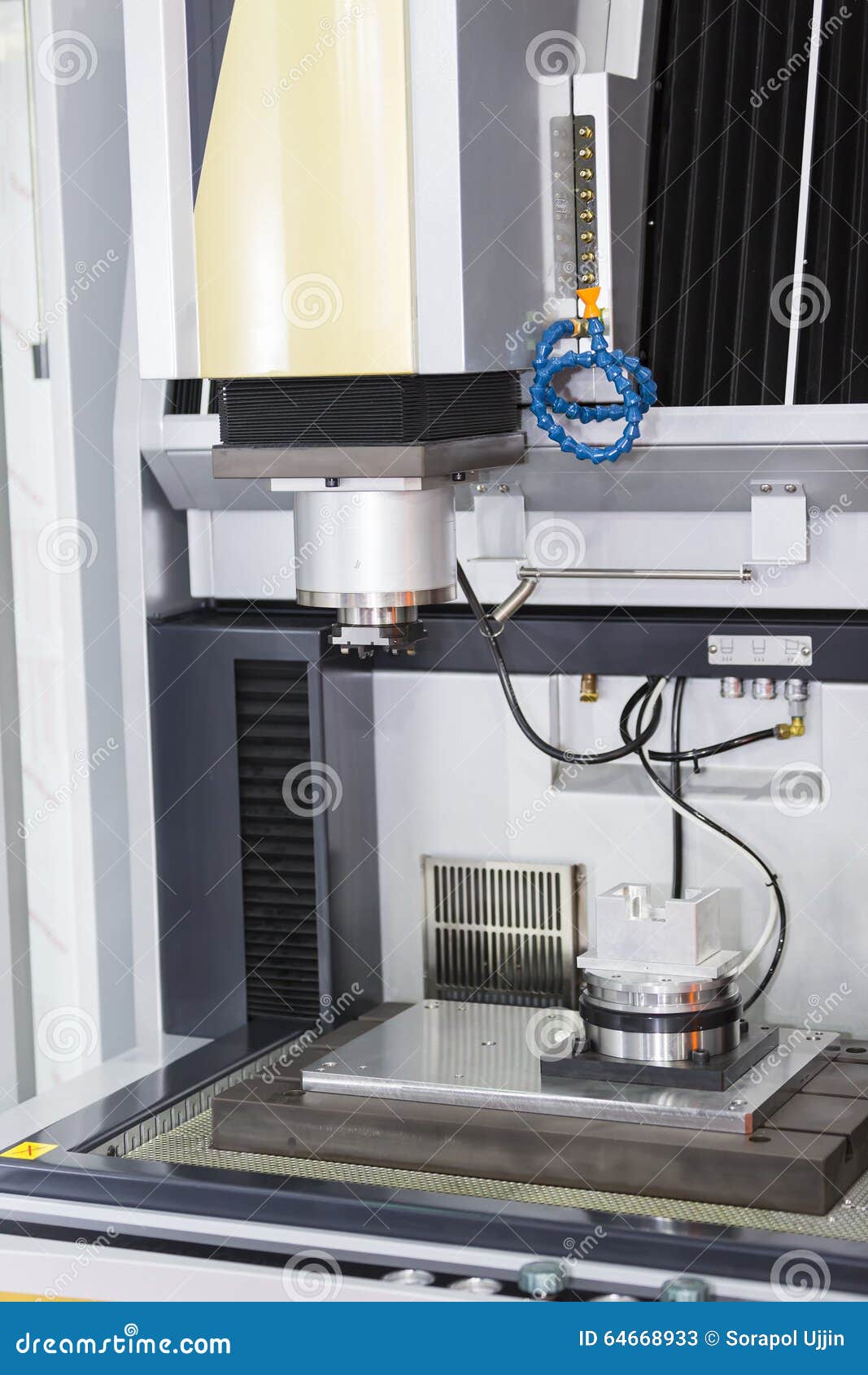 Operator Use EDM Electrod To Make Precision Mold and Die Stock Image ...