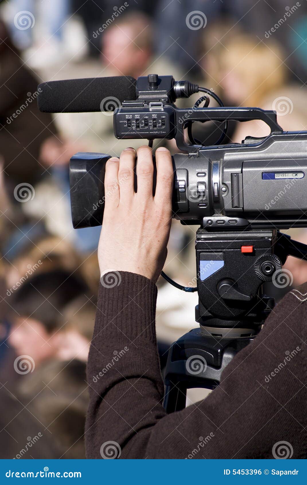 Operator with video camera stock photo. Image of movie - 5453396