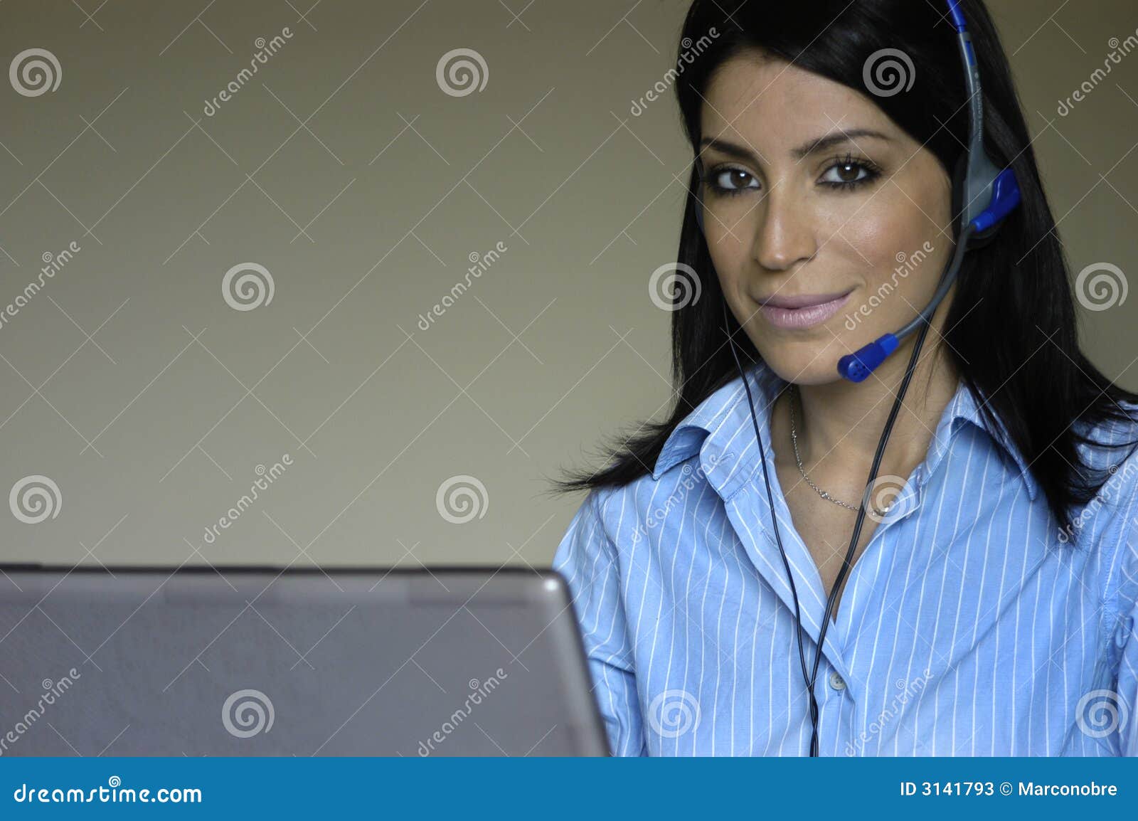 Operator woman in phone stock image. Image of congress - 3141793