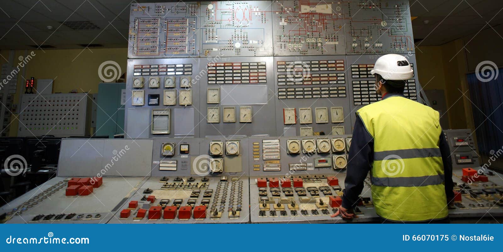 Operator at Work Place in the System Control Room Stock Image - Image ...