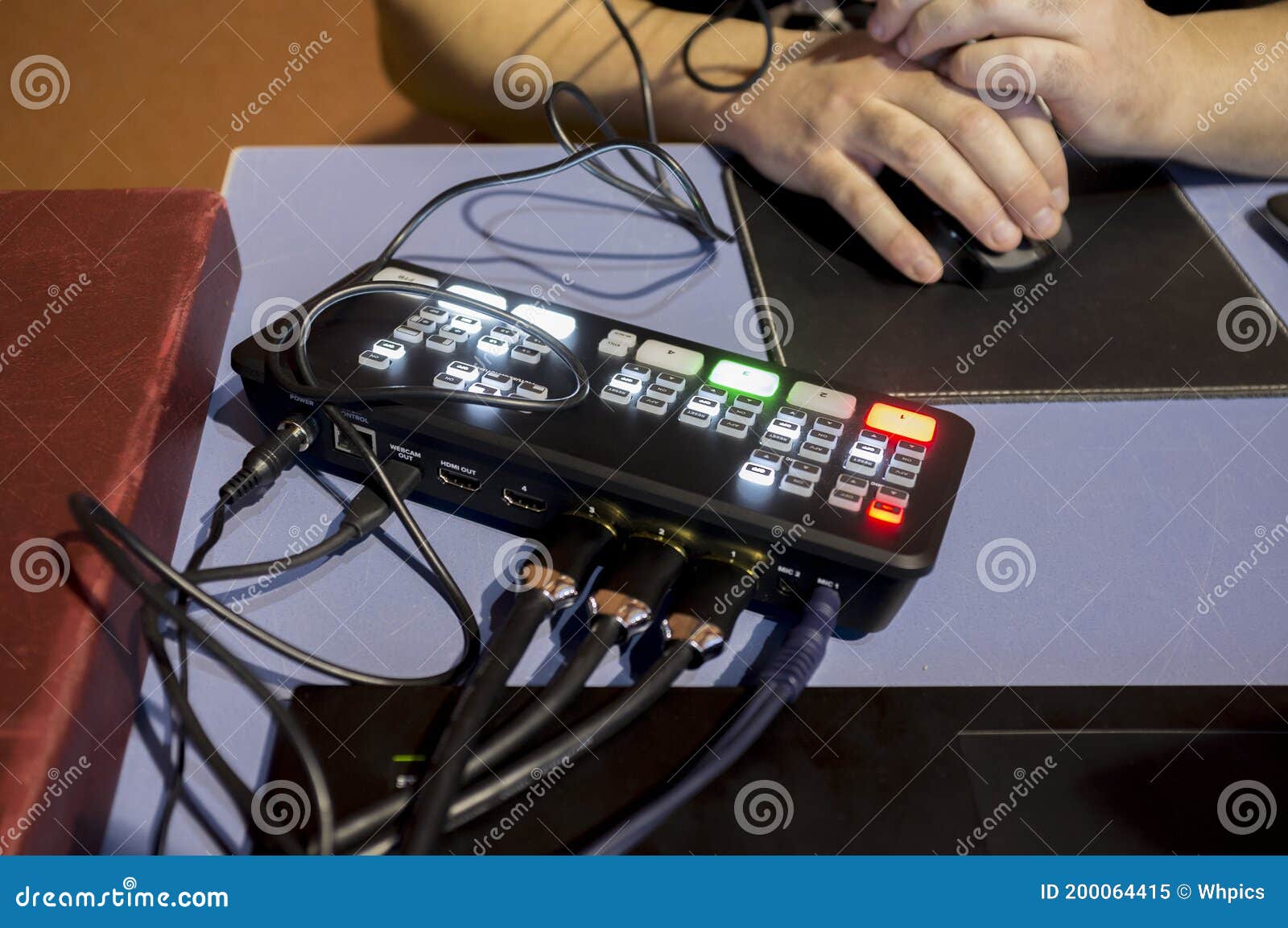 Operator Working with Live Multicamera Stream Switcher Stock Image ...