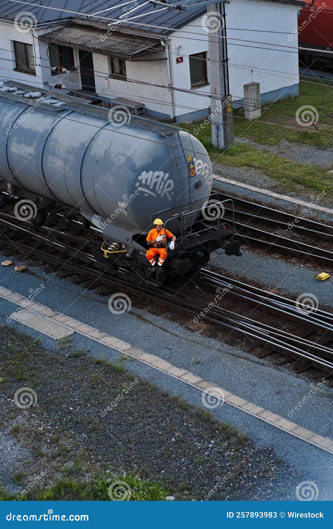 Operator working on train editorial stock photo. Image of urban - 257893983