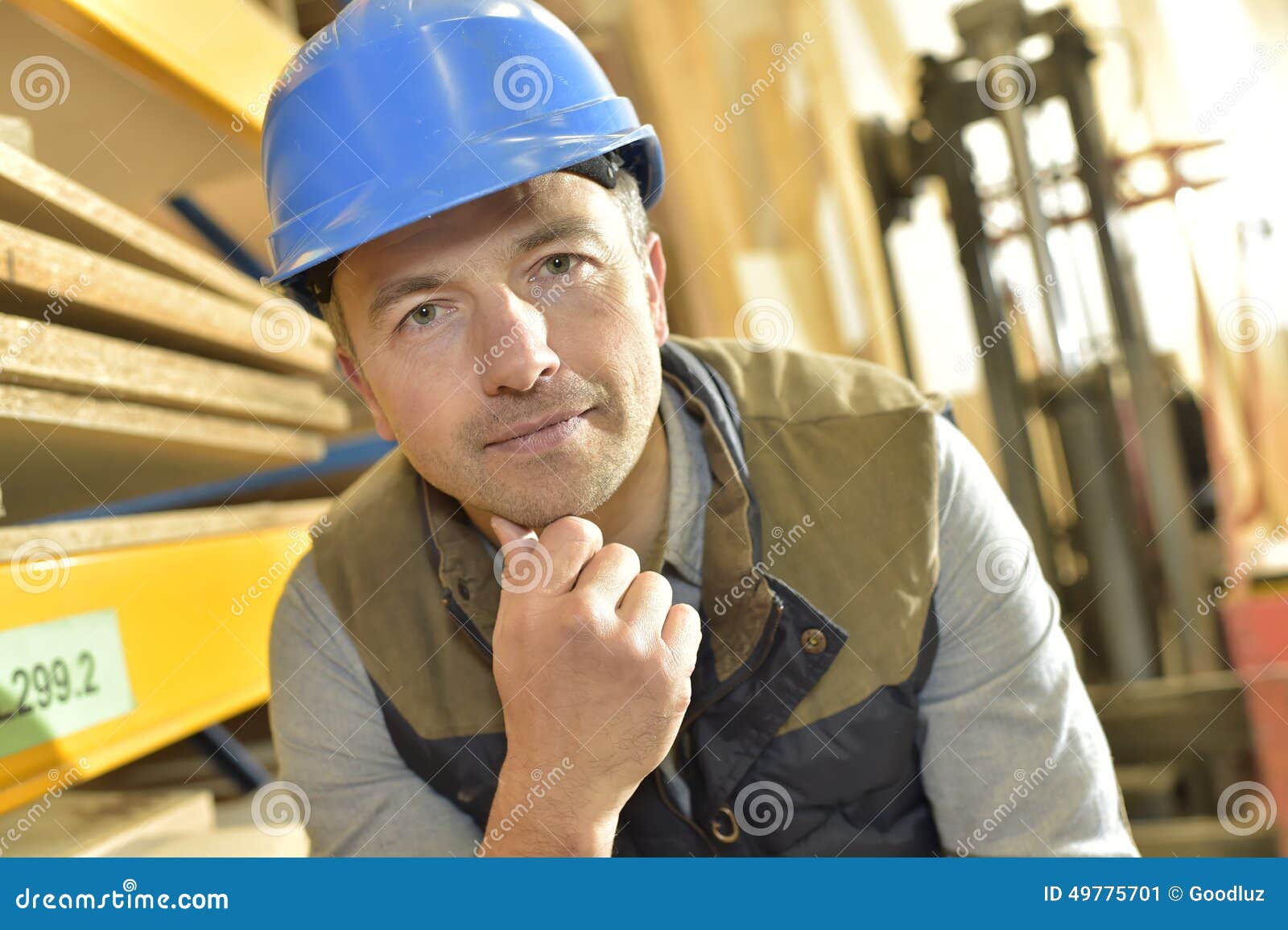 Operator Working in Warehouse Stock Image - Image of construction ...
