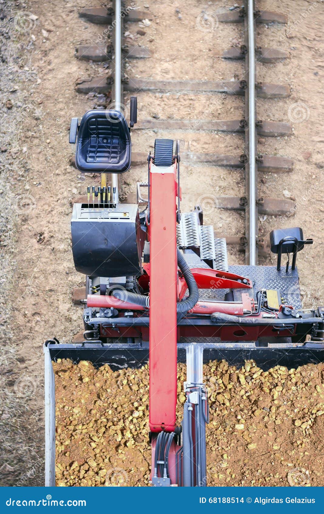 Operator Workstation on a Crane on Railway. Stock Photo - Image of ...