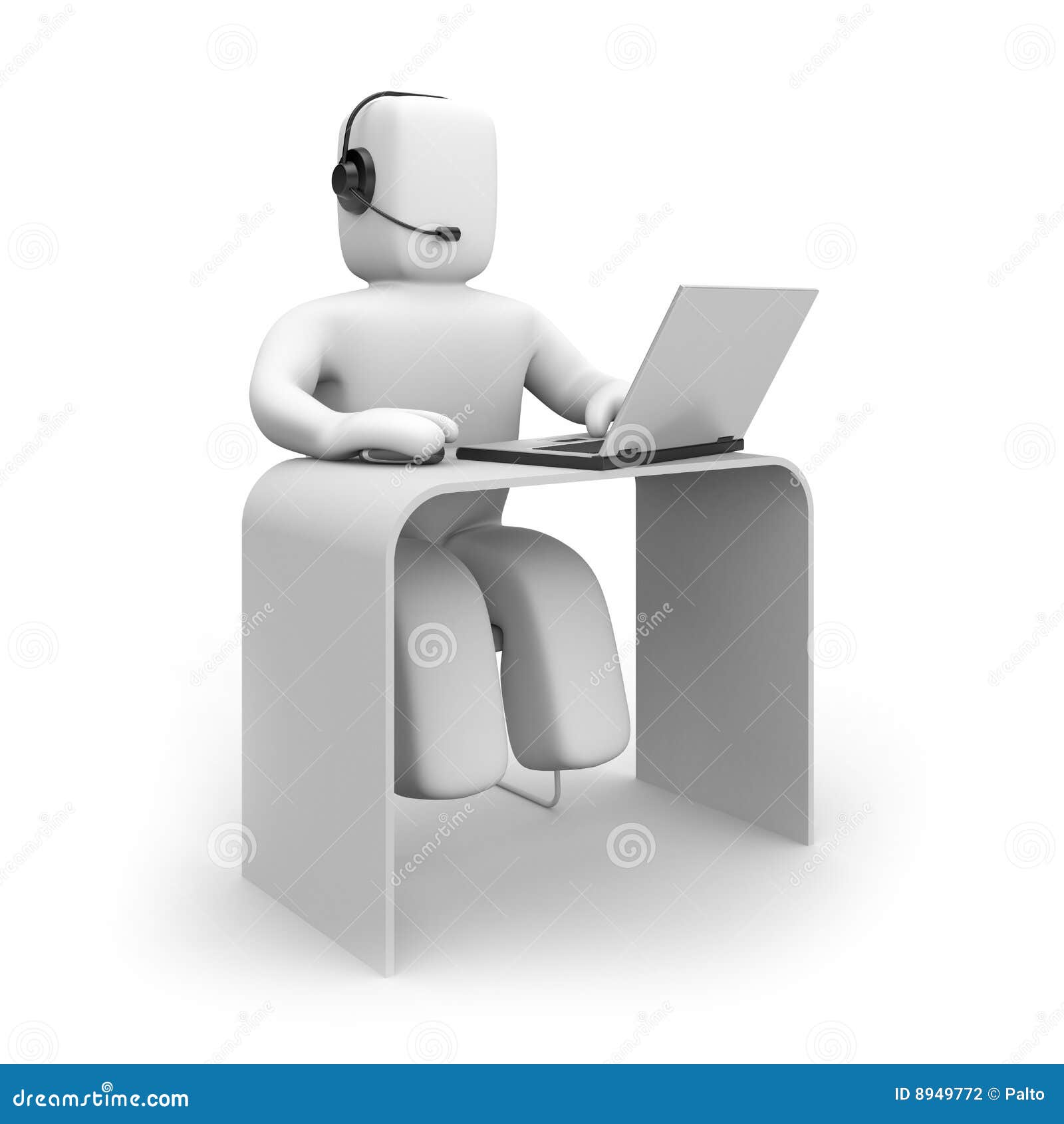 Operatore illustrazione di stock. Illustrazione di contatto - 8949772