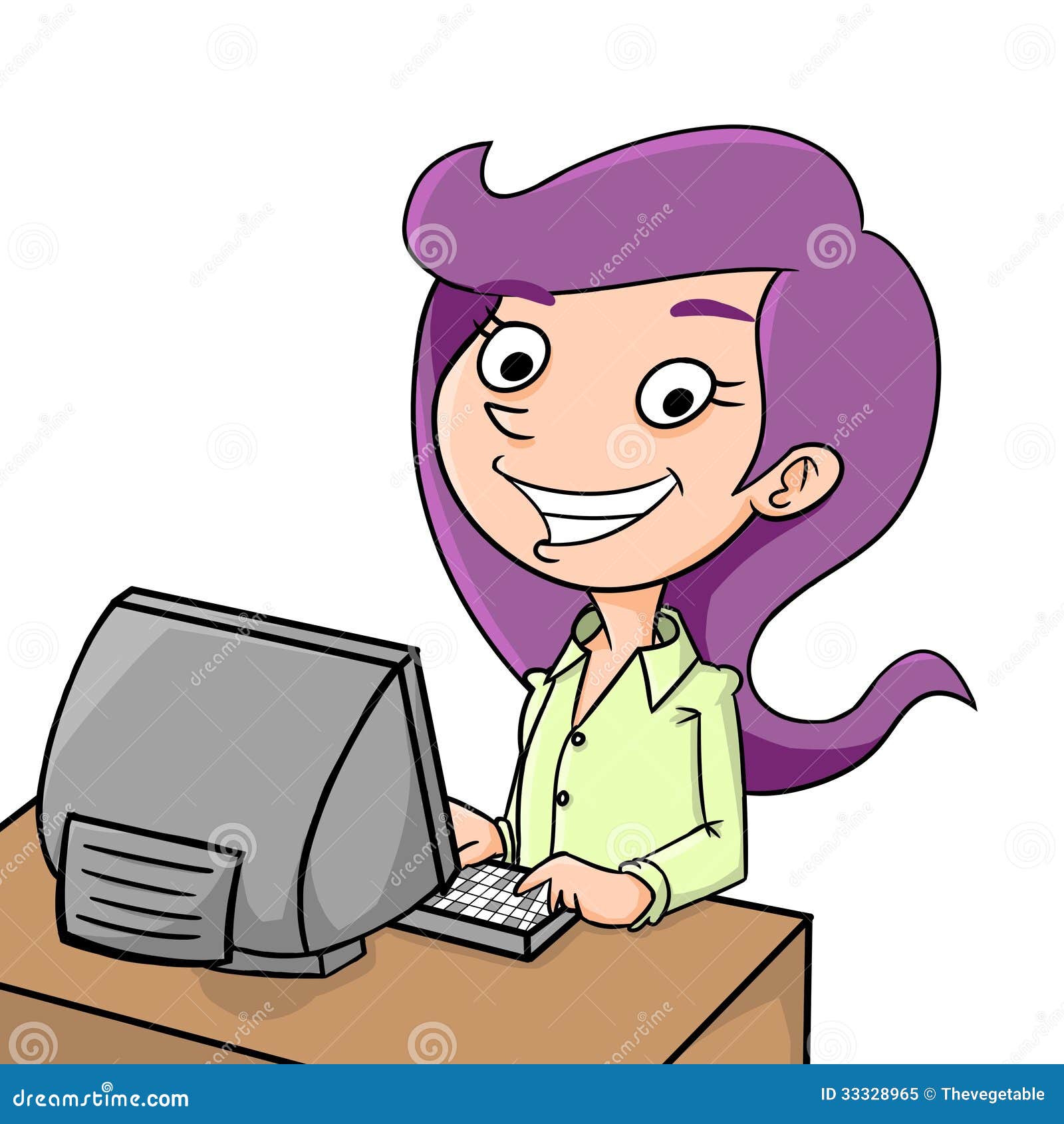 Operatore di computer illustrazione di stock. Illustrazione di ...