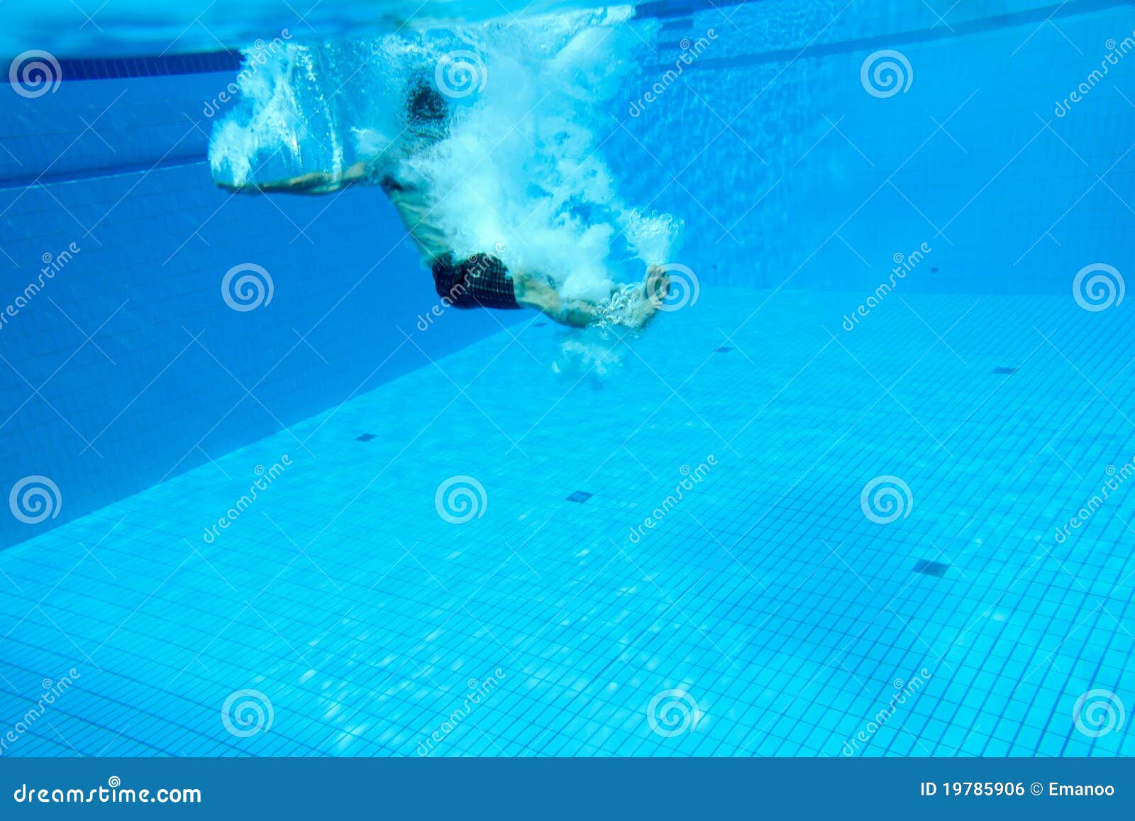 Operatore Subacqueo Della Piattaforma Sotto Acqua Fotografia Stock ...