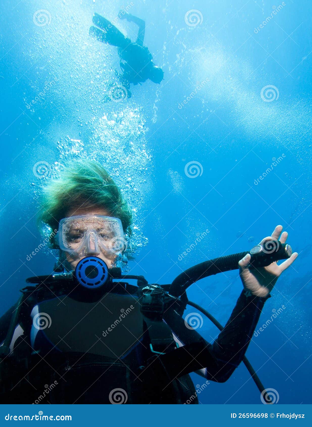 Operatore Subacqueo Di Scuba Della Donna Fotografia Stock - Immagine di ...