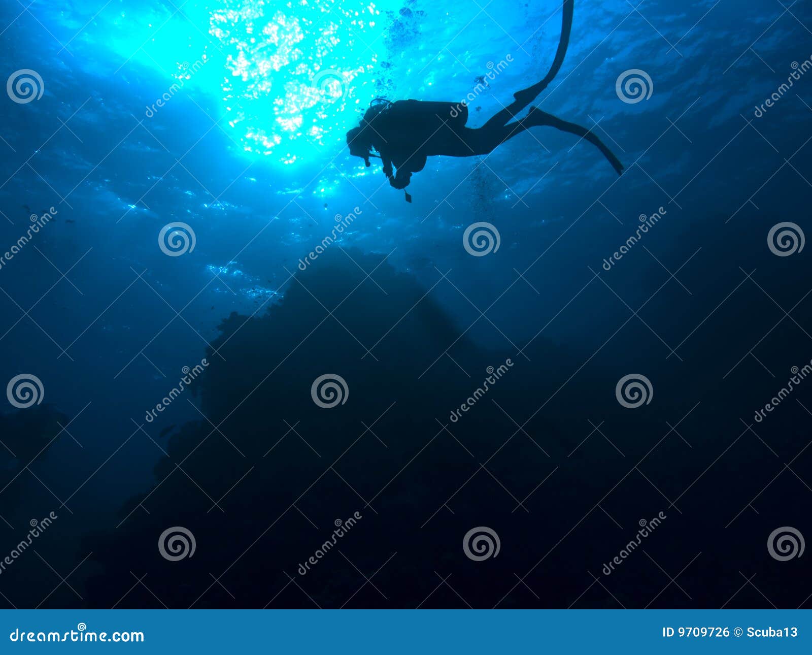 Operatore Subacqueo Di Scuba Subacqueo Fotografia Stock - Immagine di ...