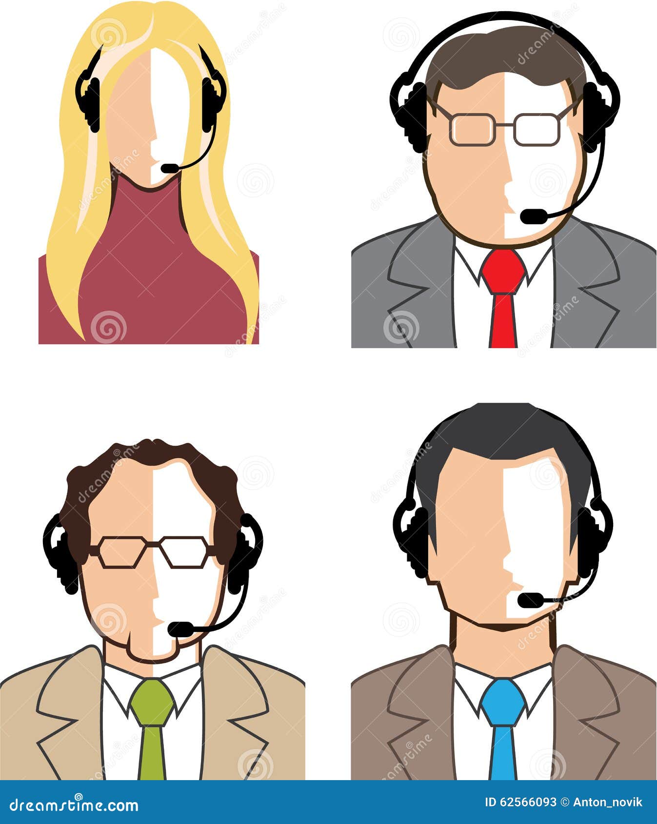 Headsets. Vector Illustration Decorative Design | CartoonDealer.com ...