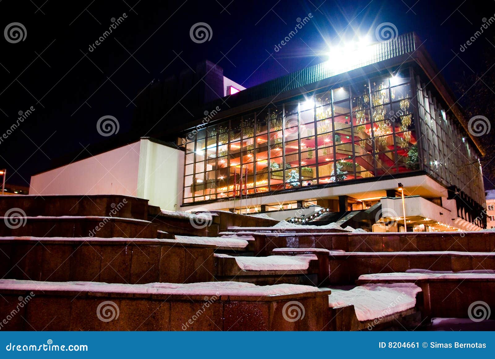 Operhouse/Building at Nihgt Stock Image - Image of architecture ...