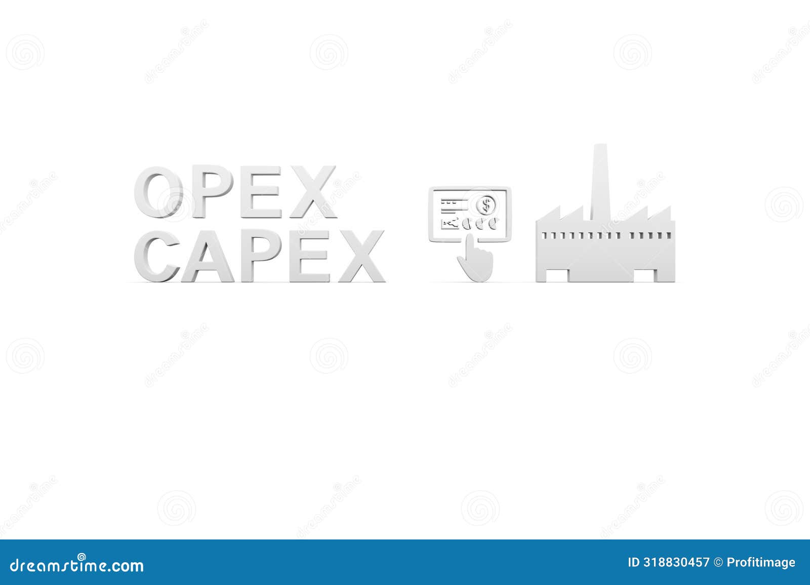OPEX CAPEX Concept White Background 3d Royalty-Free Illustration ...