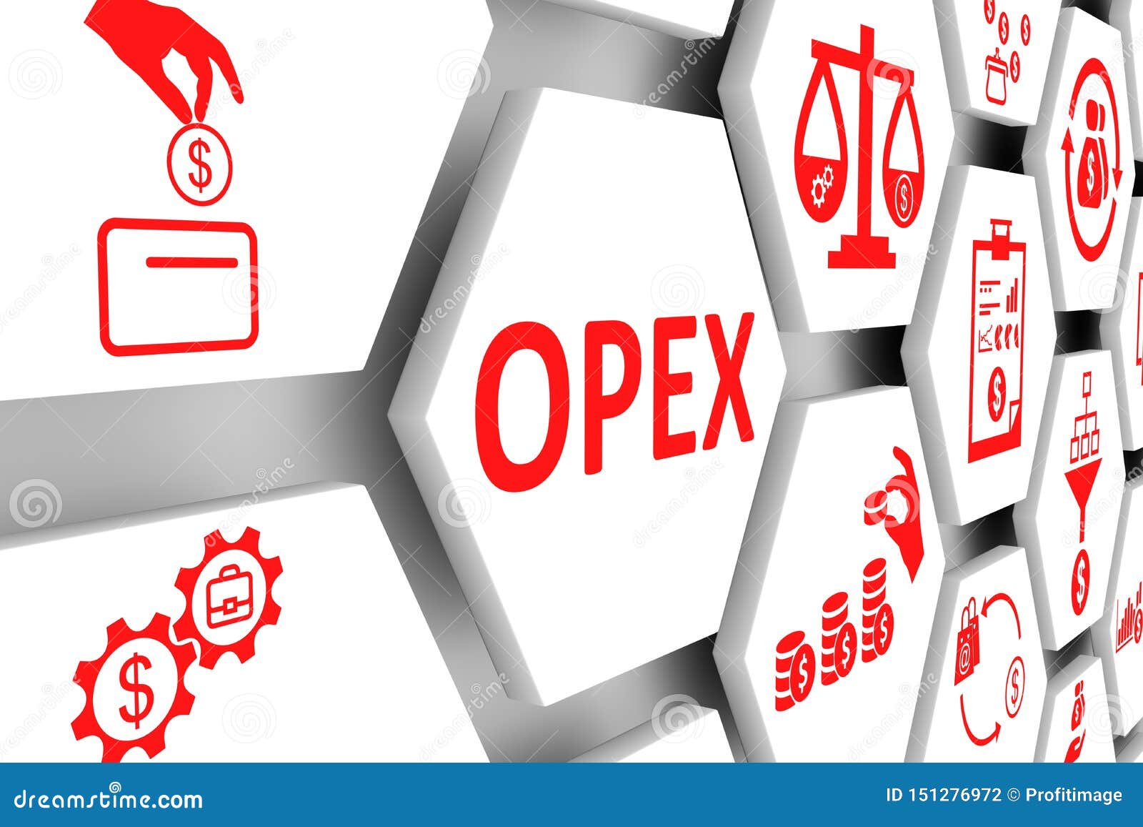 OPEX Concept Cell Background Stock Illustration | CartoonDealer.com ...
