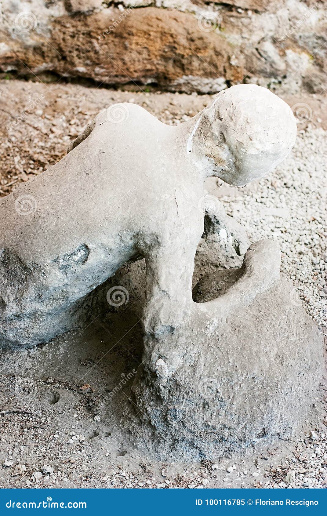 Opfer in Pompeji Der Eruption Von Mt Vesuv Stockbild - Bild von asche ...