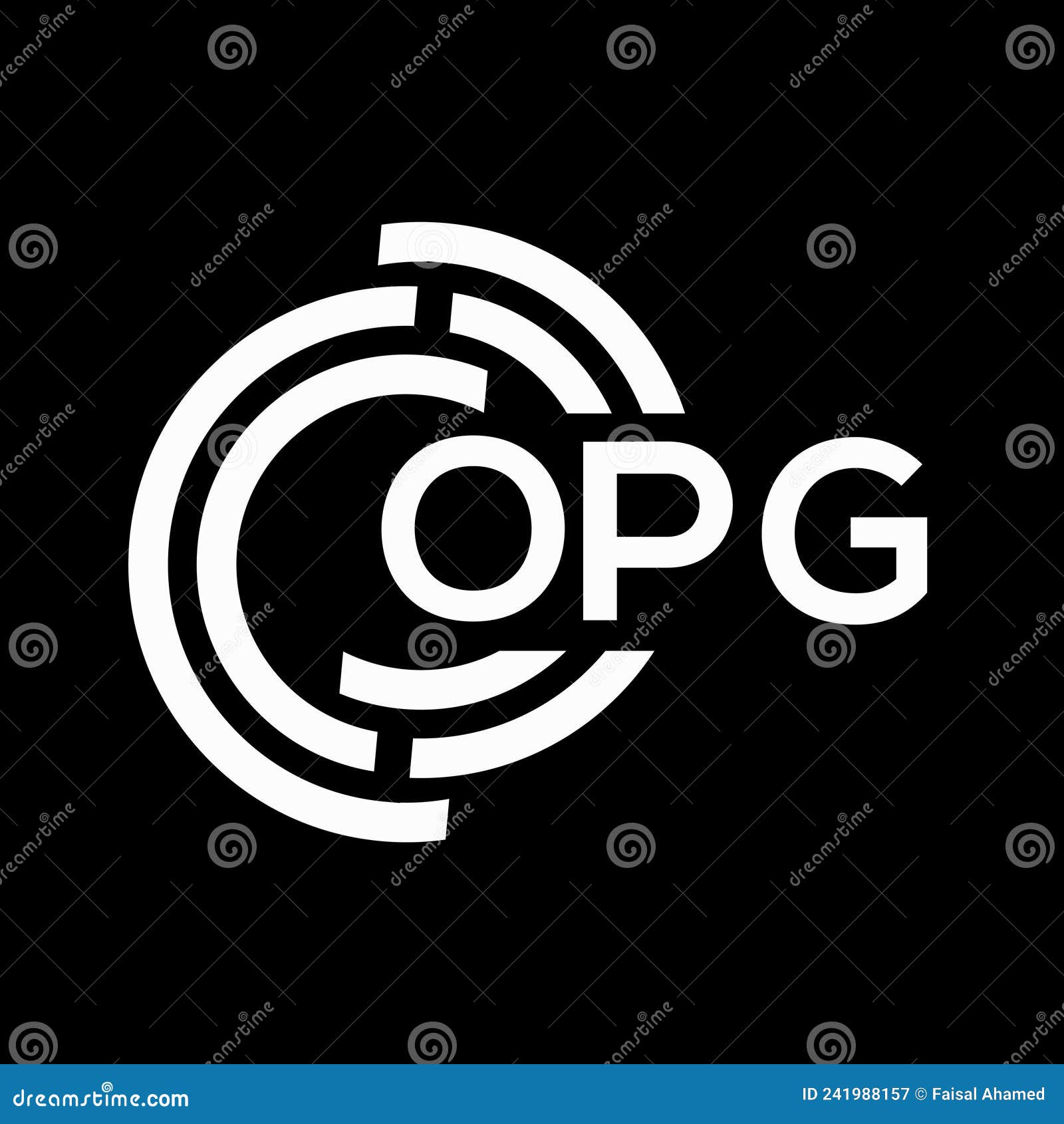 OPG Letter Logo Design on Black Background. OPG Creative Initials ...
