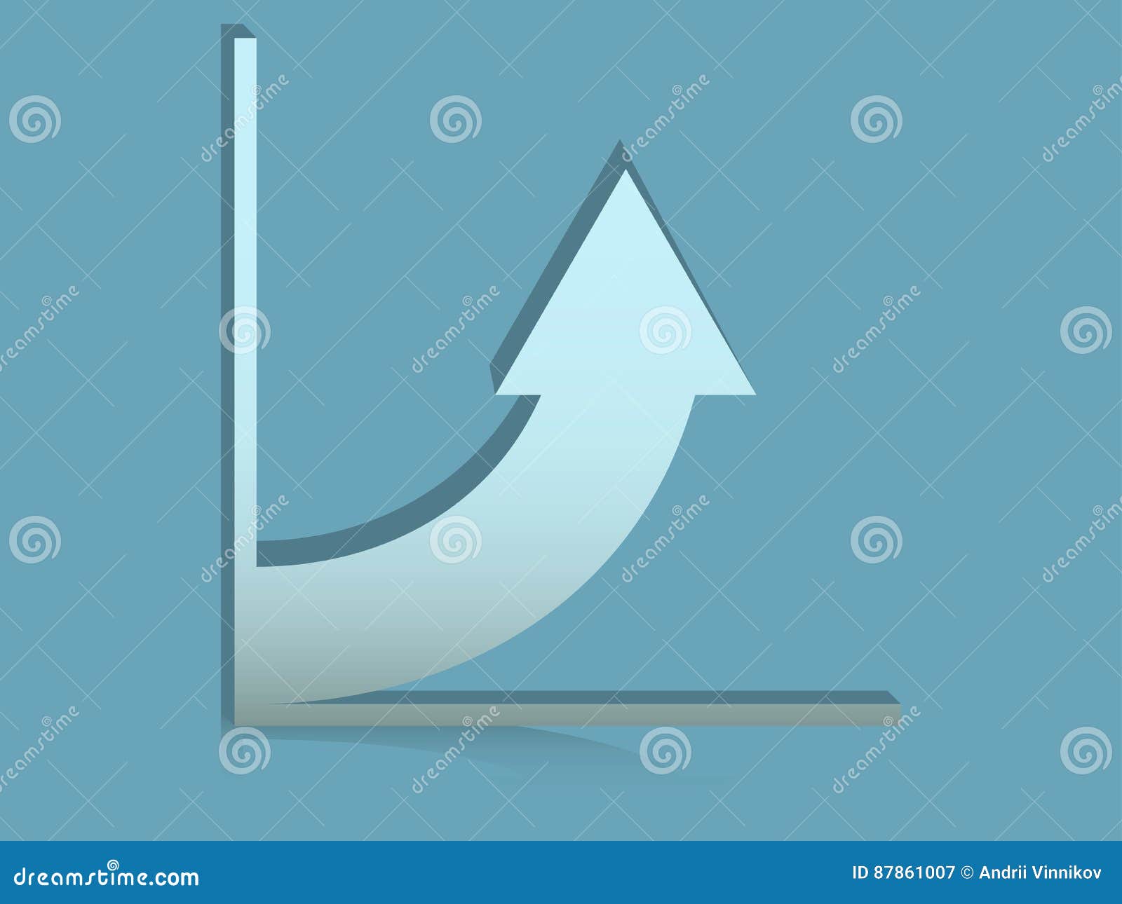 Opheffende Pijl Diagram Op De Stijging Vector Vector Illustratie ...