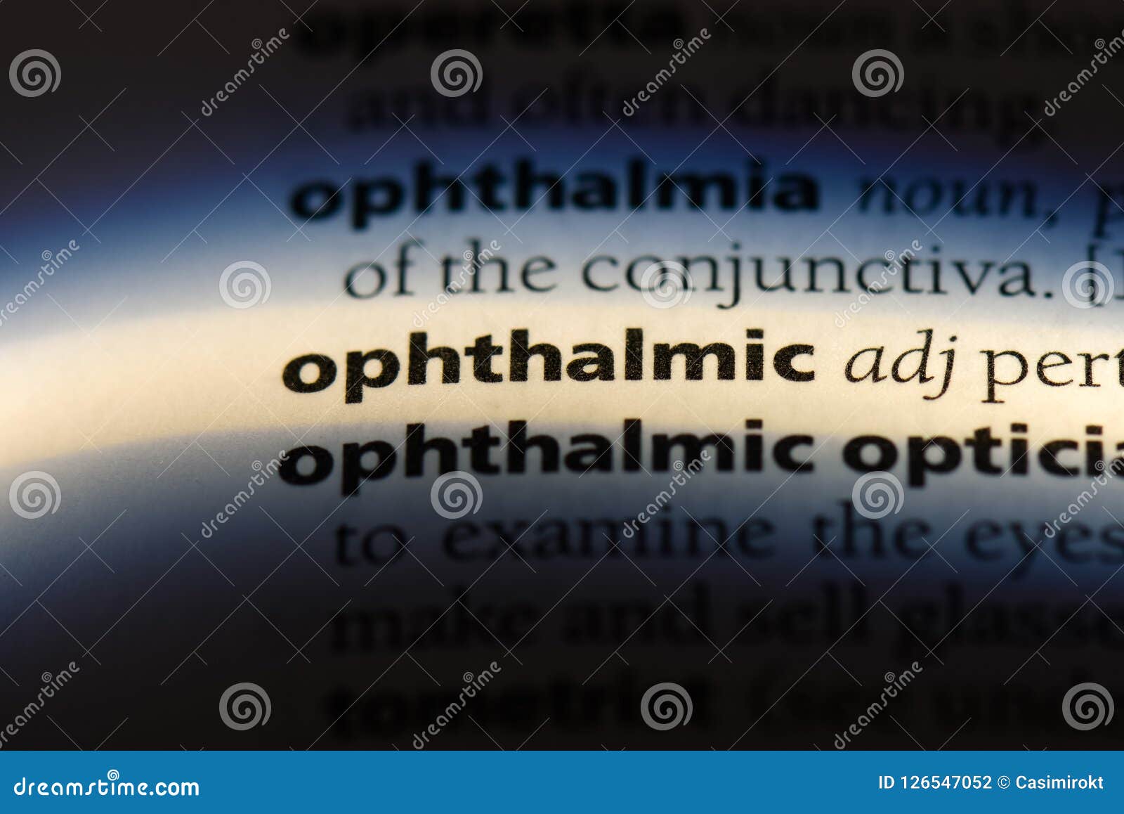 Ophthalmic stock photo. Image of text, macro, isolated - 126547052