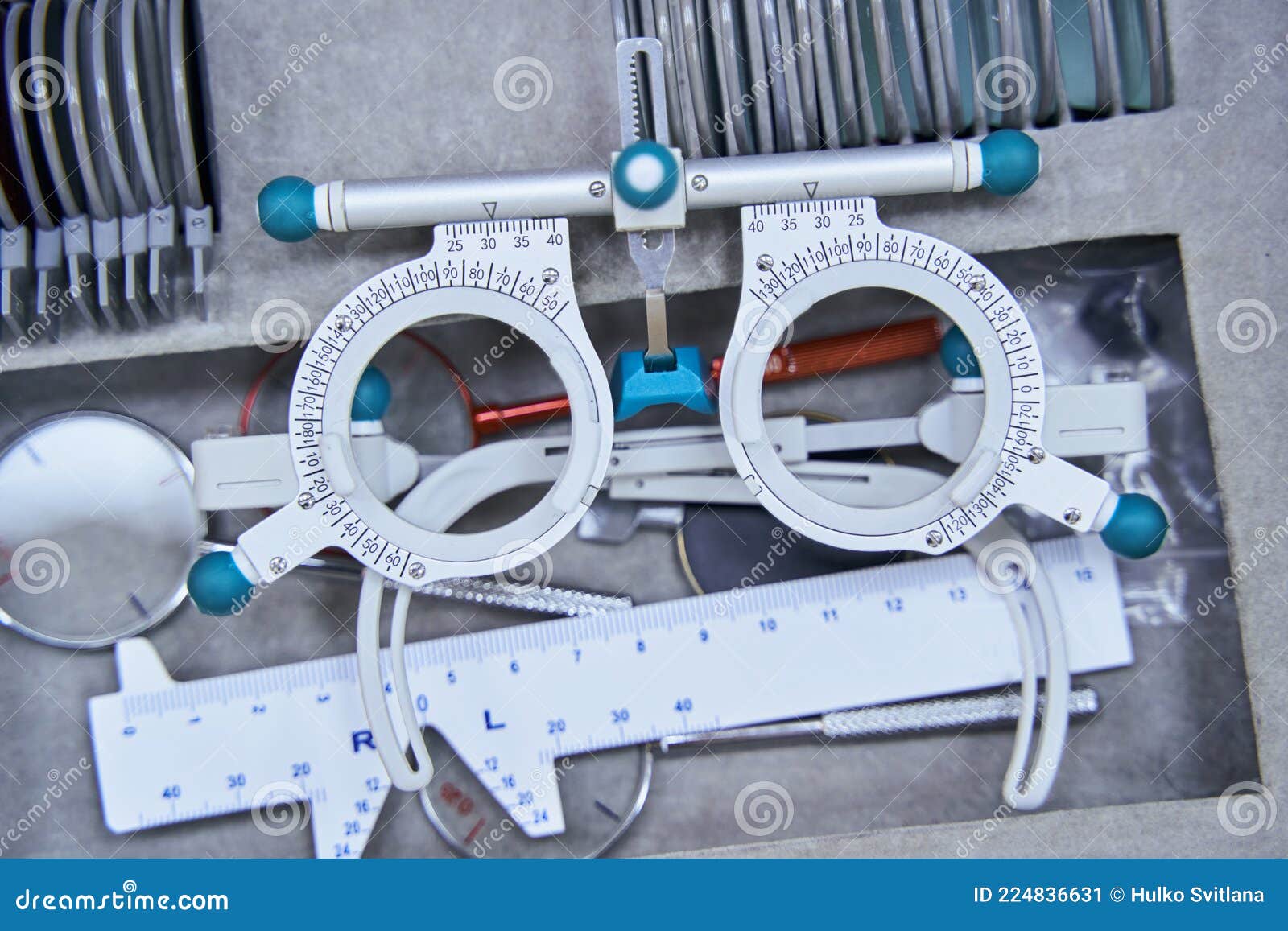 Ophthalmic Testing Device for Eye Examination in Clinic Stock Image ...