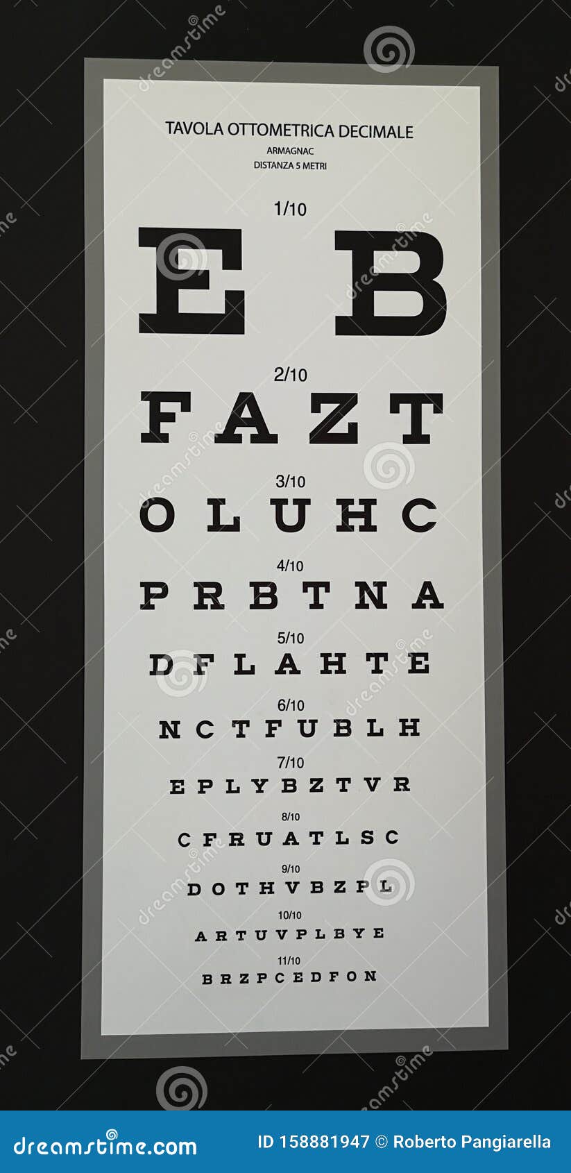 Ophthalmologist Optometric Table on Black Background Stock Image ...