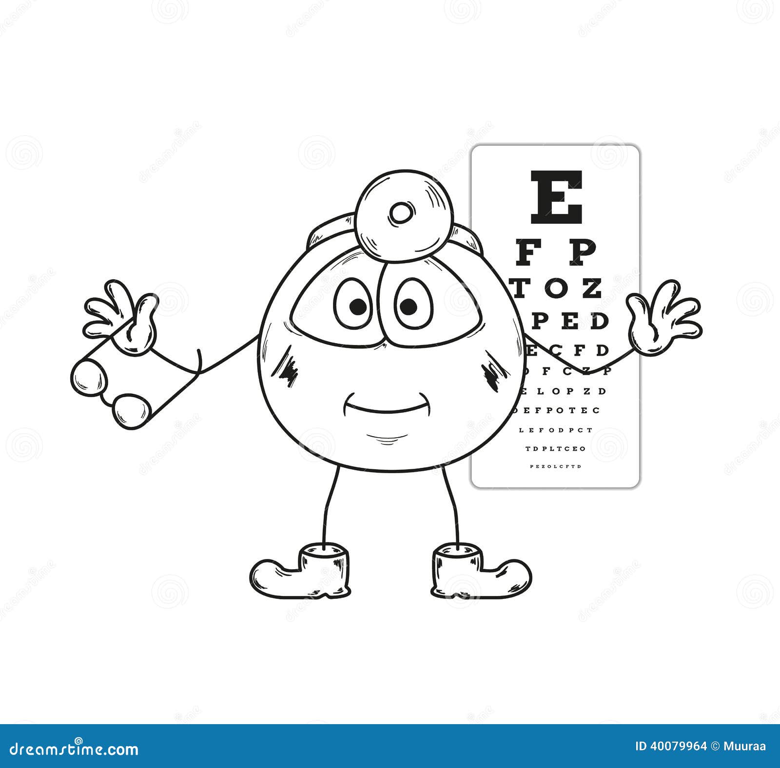 Ophthalmologist sketch stock illustration. Illustration of handdrawn ...