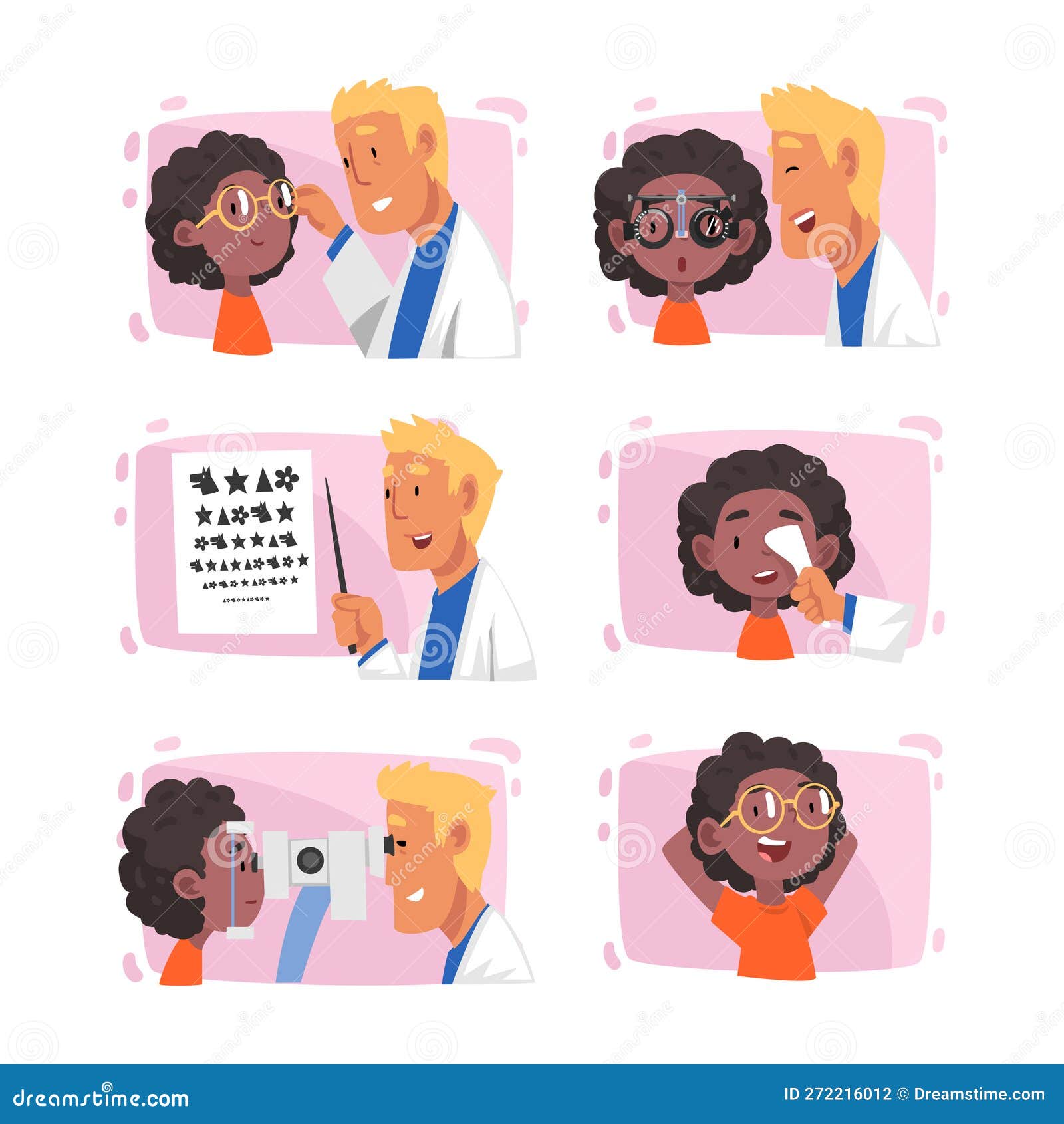 Ophthalmology Diagnostics With Teen Girl Having Eyesight And Vision ...