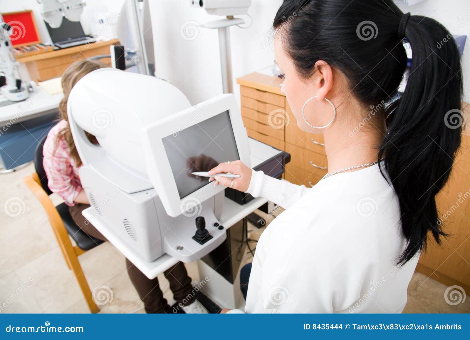 Ophthalmology examination stock photo. Image of glasses - 8435444