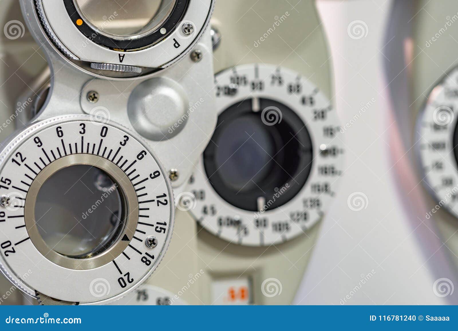 Ophthalmology Machine for Checking Eye, Closeup Profile View Stock ...