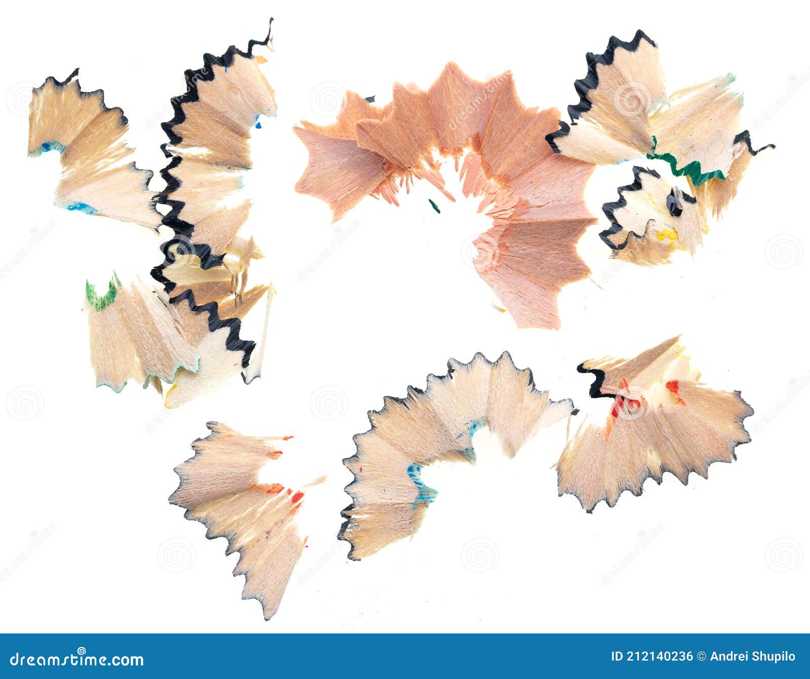 Opics from a Sharpening Pencil on a White Background Stock Photo ...