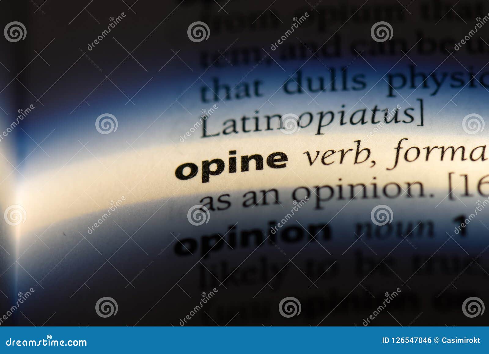 Opine stock photo. Image of closeup, book, page, text - 126547046