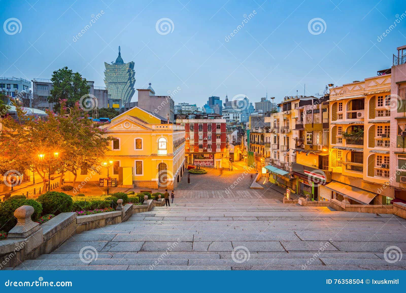 Opinião Da Arquitetura Da Cidade De Macau, China Foto de Stock - Imagem ...