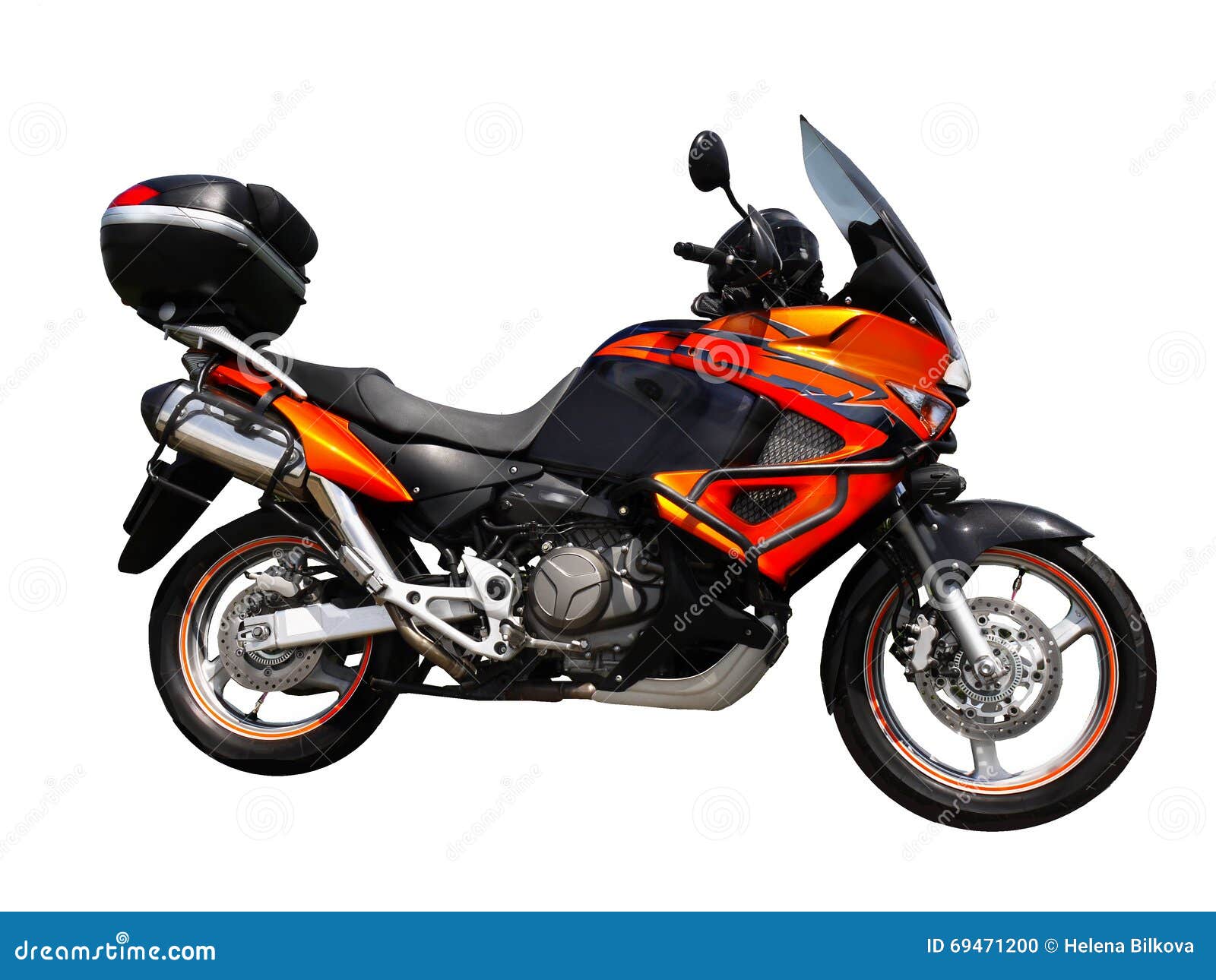 Opinião Lateral Da Motocicleta Isolada Foto de Stock - Imagem de ...