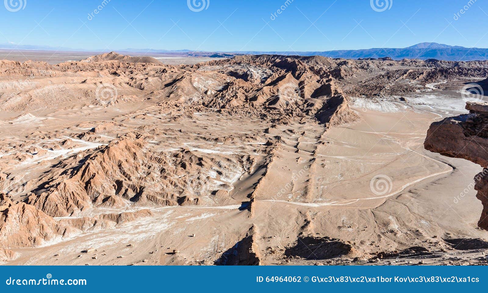 Opinião No Deserto De Atacama, O Chile Do Vale Da Lua Foto de Stock ...
