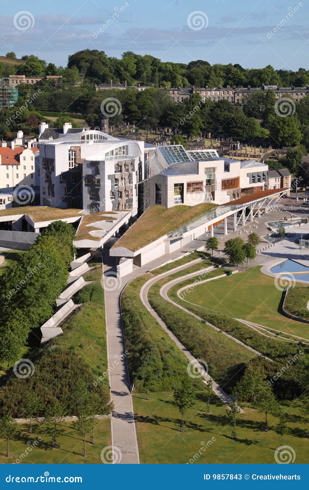 Opinión Aérea Del Parlamento Escocés Imagen de archivo - Imagen de ...