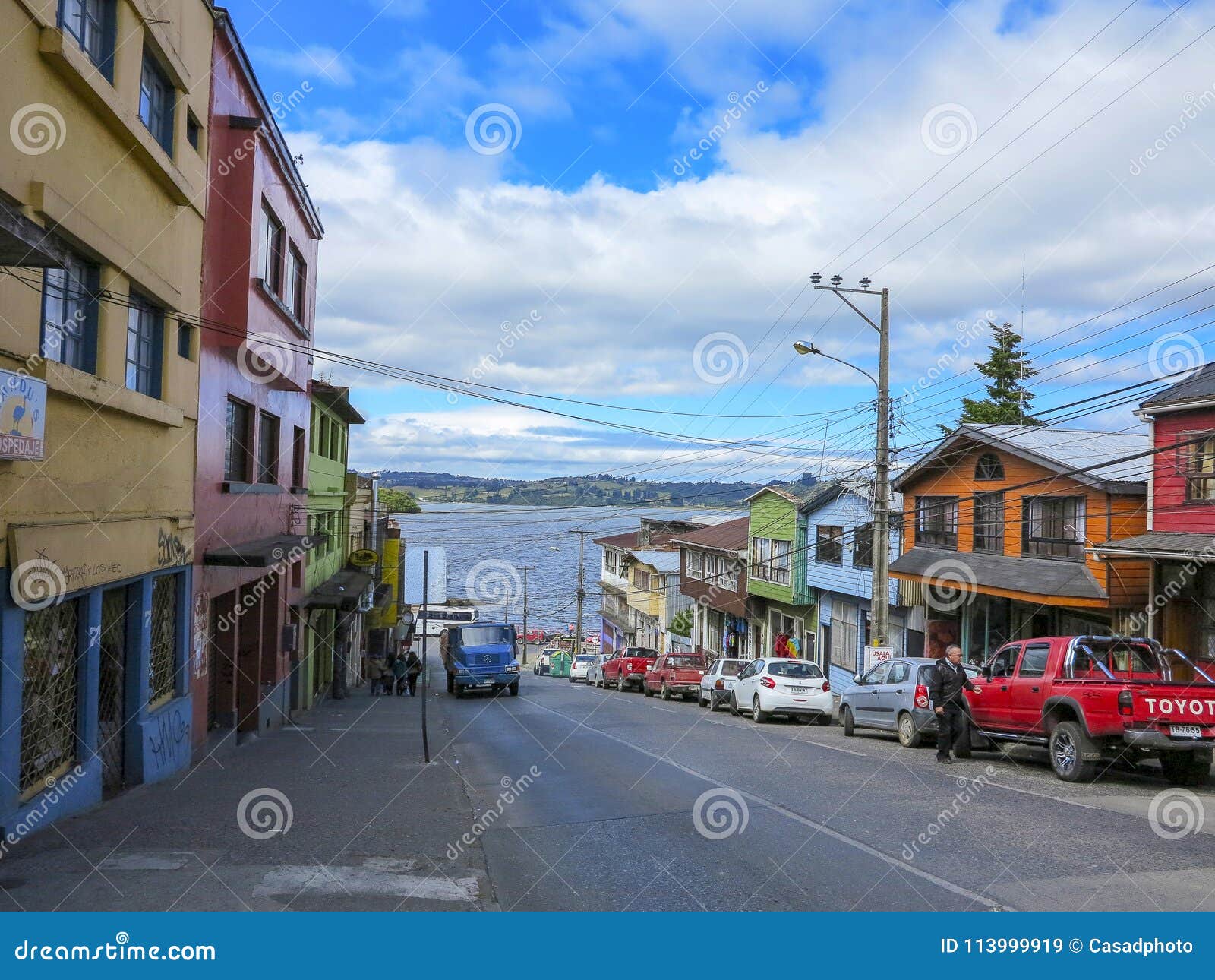 Opinión Castro, En Chiloe, Chile Imagen de archivo editorial - Imagen ...