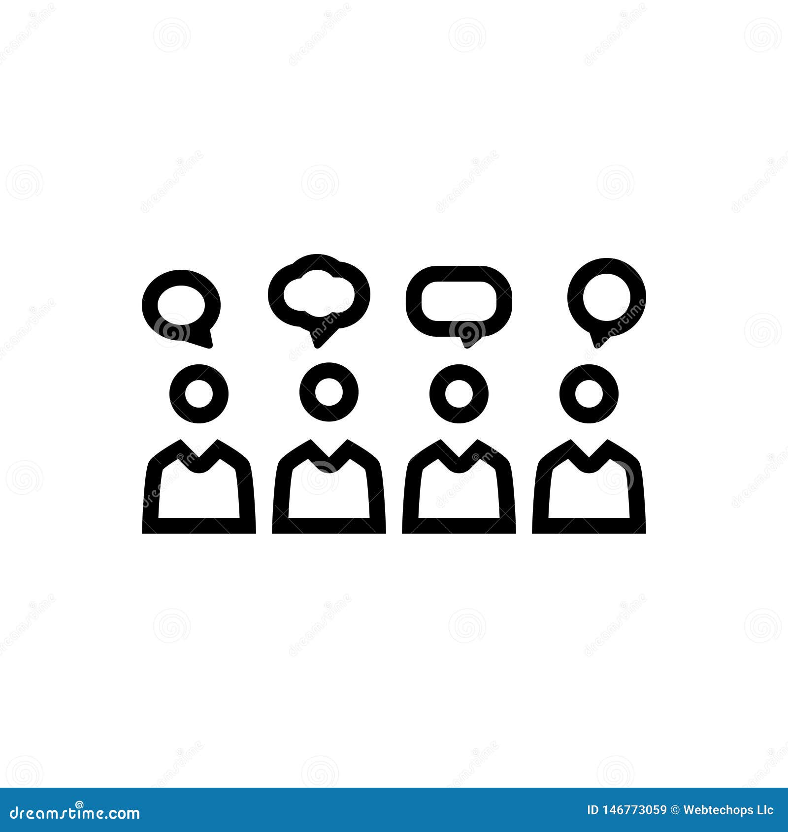 Black Solid Icon for Opinion, Feedback and Survey Stock Vector ...