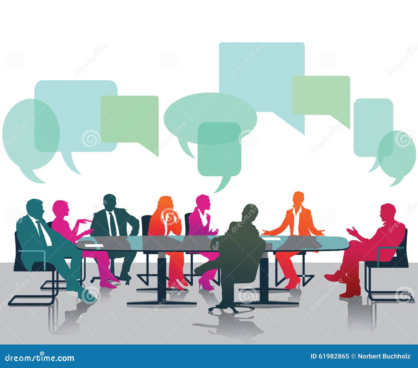 Opiniones y discusiones ilustración del vector. Ilustración de negocios ...