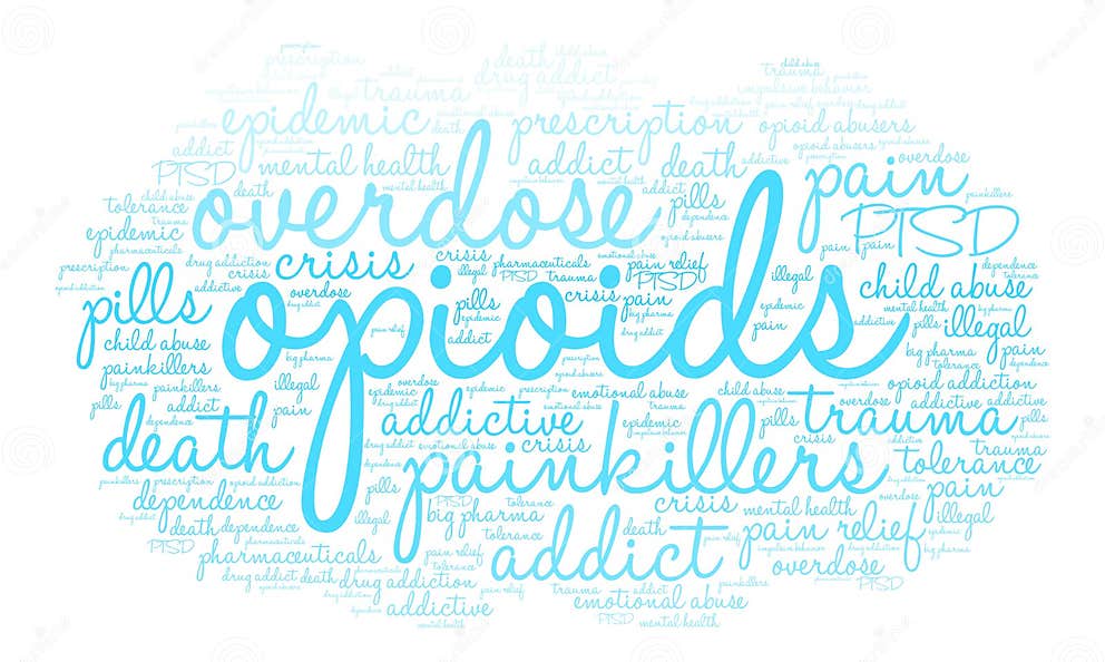 Opioids Word Cloud stock vector. Illustration of crisis - 99181900