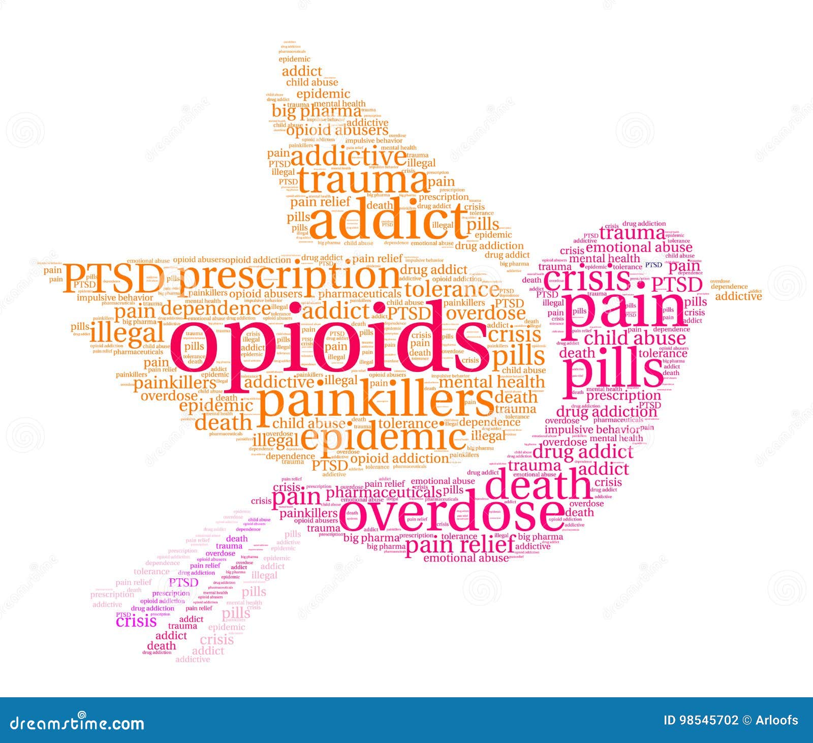 Opioids Word Cloud stock illustration. Illustration of abusers - 98545702
