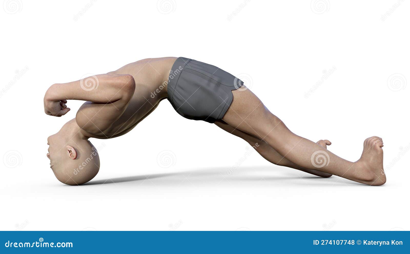 Opisthotonus in a Man Suffering from Tetanus, 3D Illustration 库存例证 - 插画 ...