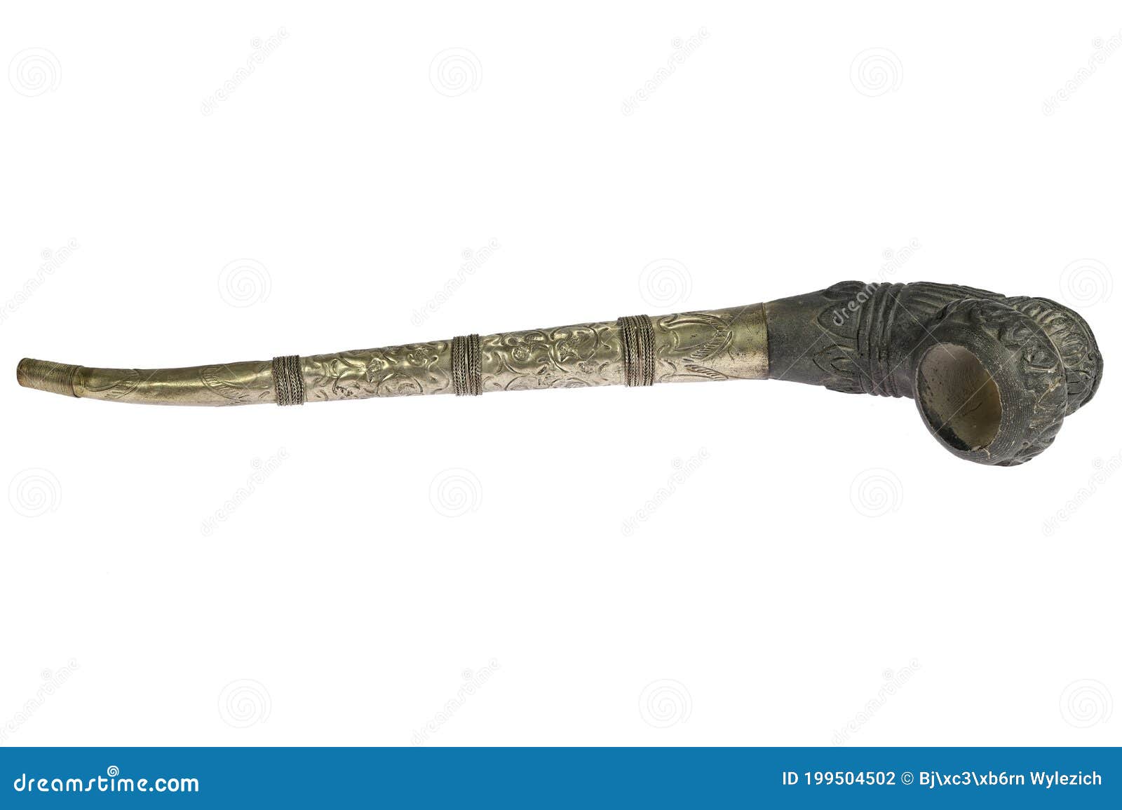 Opium pipe stock photo. Image of isolated, oriental - 199504502