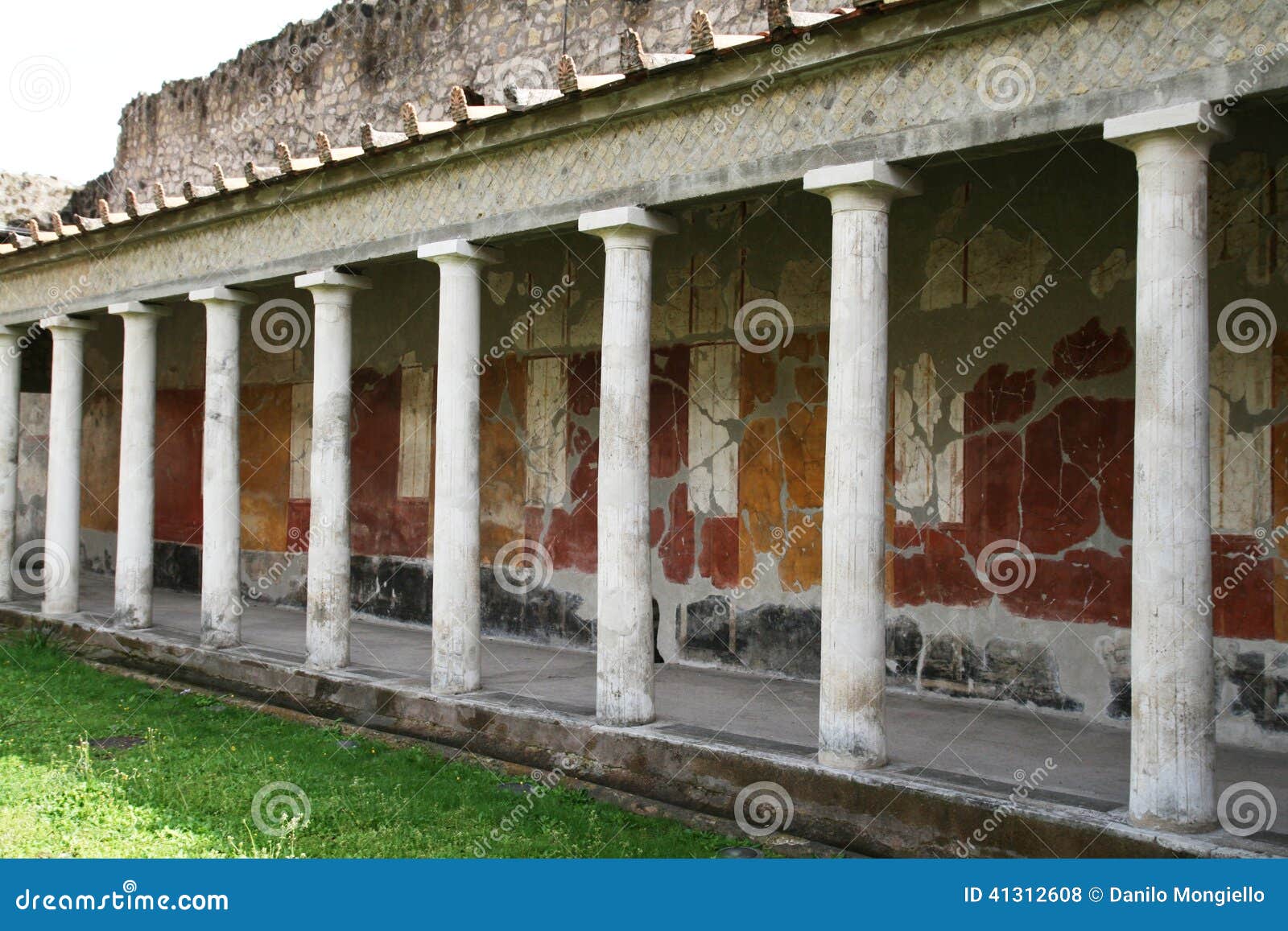 The oplontis portico stock photo. Image of oplontis, italy - 41312608