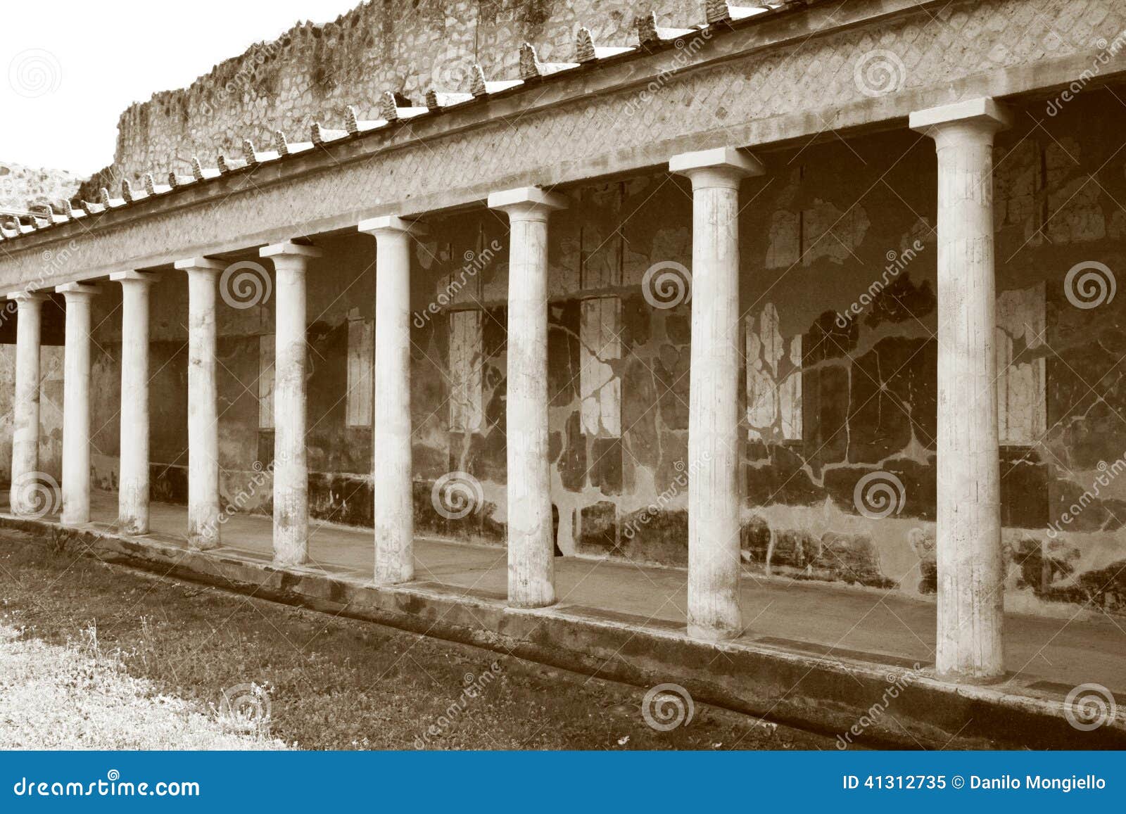 Oplontis portyk obraz stock. Obraz złożonej z stary, europejczycy ...