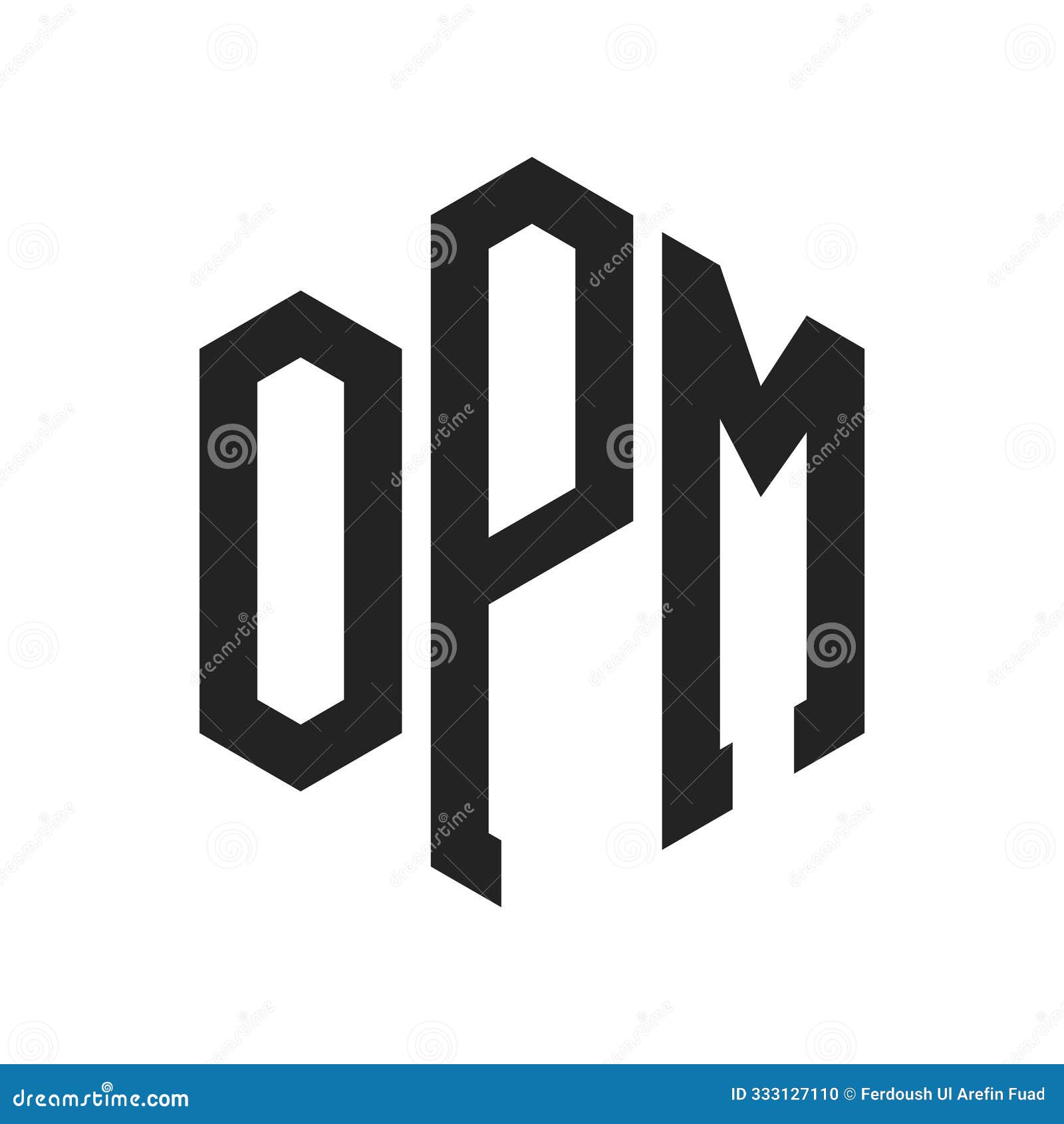 OPM Logo Design. Initial Letter OPM Monogram Logo Using Hexagon Shape ...
