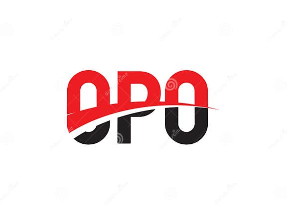 OPO Letter Initial Logo Design Vector Illustration Stock Vector ...